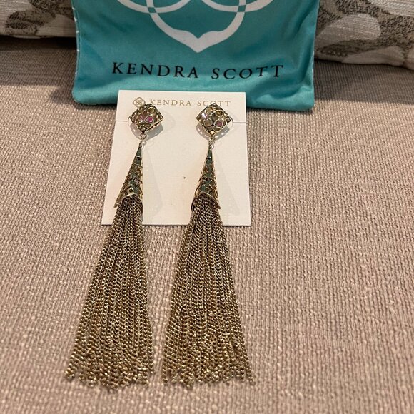 Kendra Scott | Jewelry | Kendra Scott Teishya Gold Tone Vintage Tassel ...